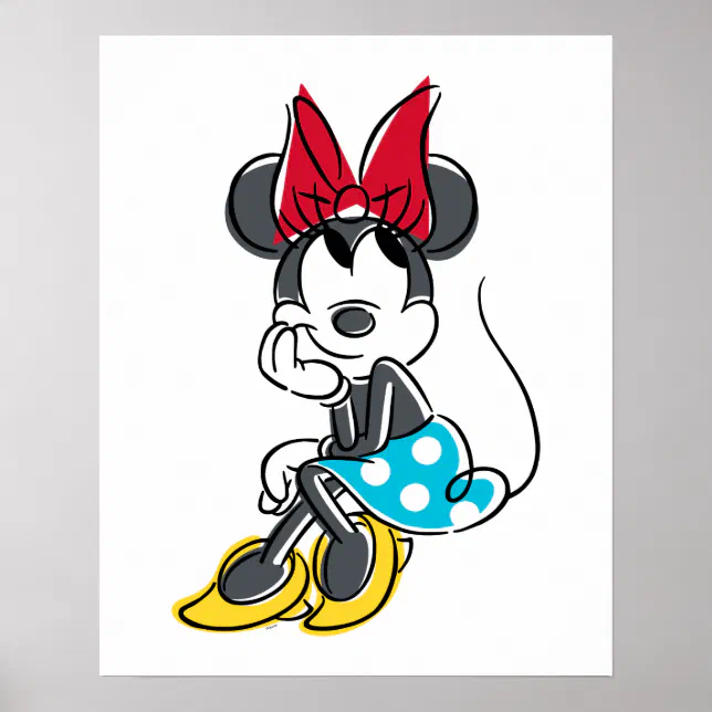 Disney Minnie Mouse | Minnie Eye Roll Poster | Zazzle