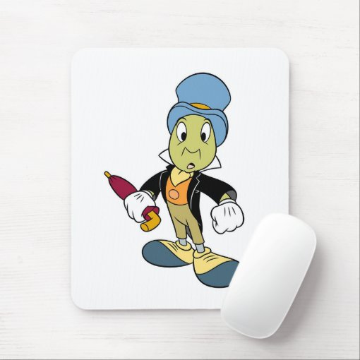 Disney Pinocchio Jiminy Cricket standing Mouse Pad | Zazzle