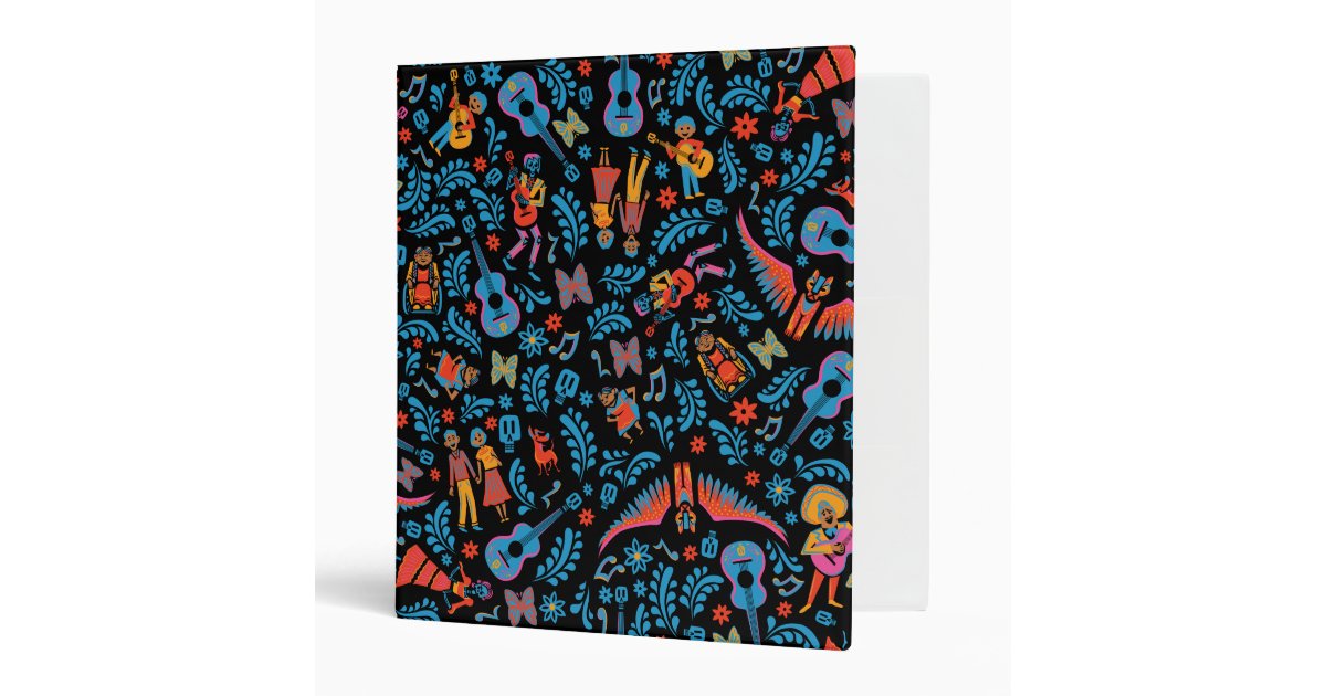 Disney Pixar Coco | Colorful Character Pattern Binder | Zazzle