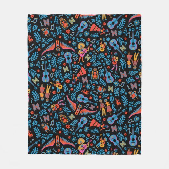Disney Pixar Coco | Colorful Character Pattern Fleece Blanket | Zazzle.com