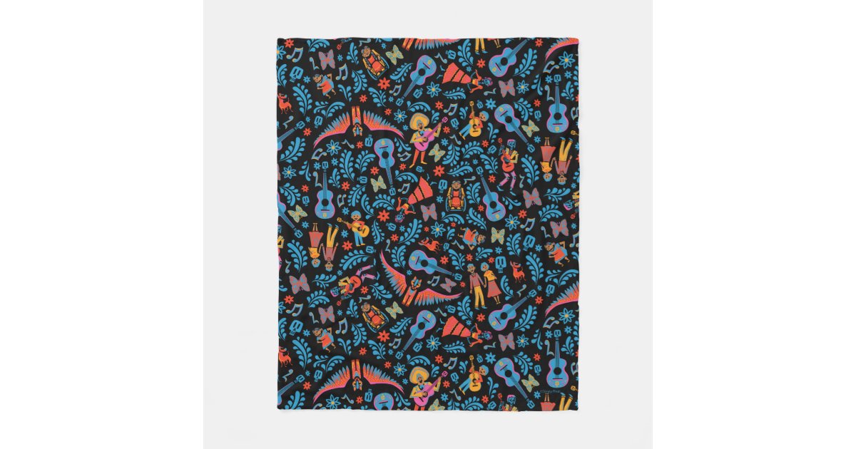 Disney Pixar Coco | Colorful Character Pattern Fleece Blanket | Zazzle