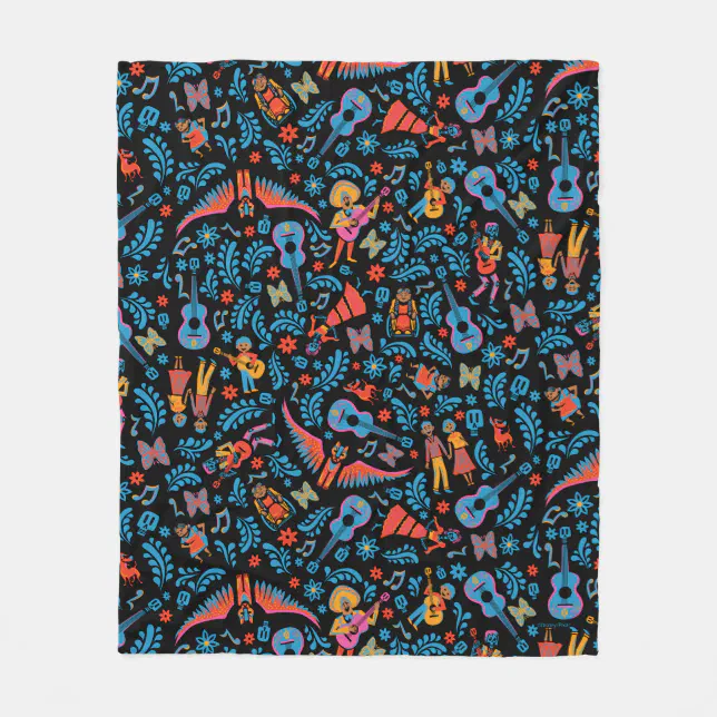 Disney Pixar Coco | Colorful Character Pattern Fleece Blanket | Zazzle