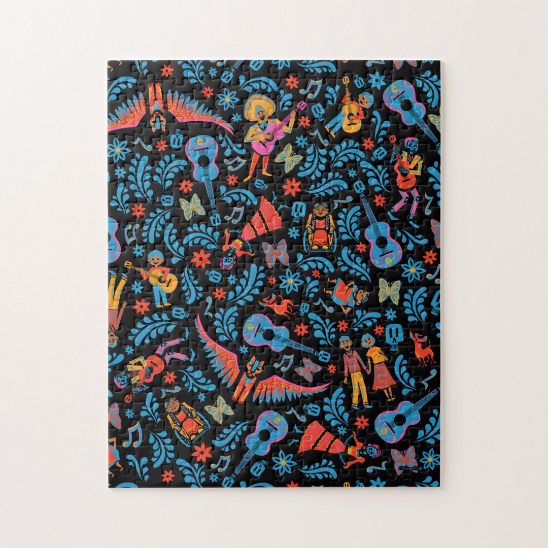 Disney Pixar Coco | Colorful Character Pattern Jigsaw Puzzle | Zazzle