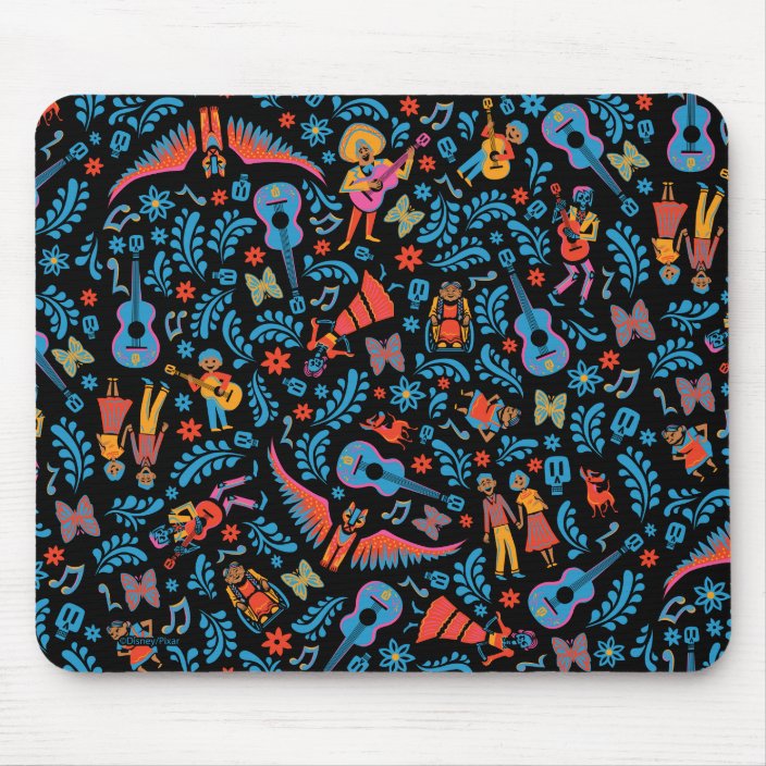 Disney Pixar Coco | Colorful Character Pattern Mouse Pad | Zazzle.com