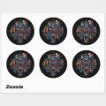 Disney Pixar Coco | Colorful Character Tree Classic Round Sticker | Zazzle