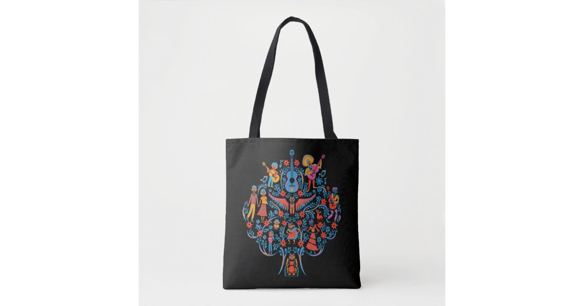 Disney Pixar Coco | Colorful Character Tree Tote Bag | Zazzle