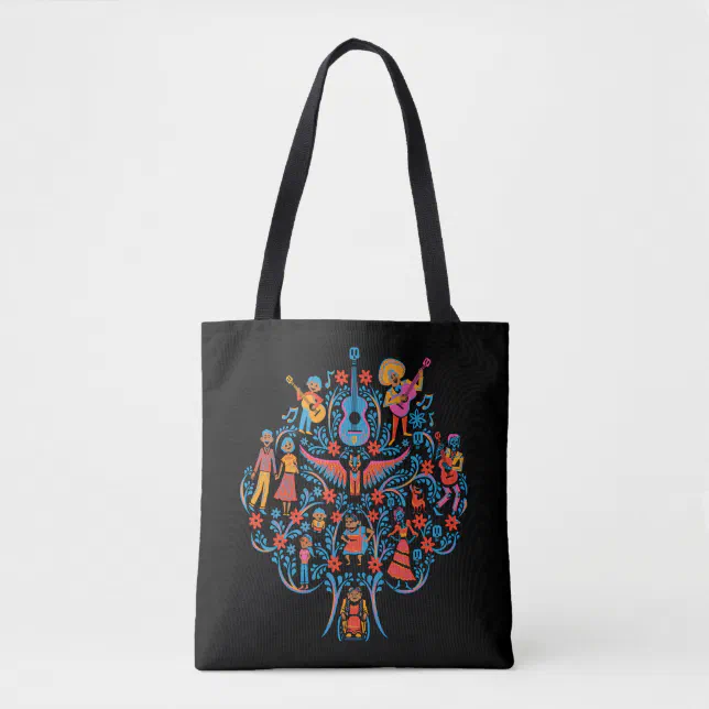 Disney Pixar Coco | Colorful Character Tree Tote Bag | Zazzle