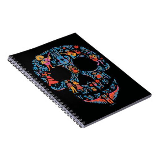 Disney Pixar Coco | Colorful Sugar Skull Notebook | Zazzle