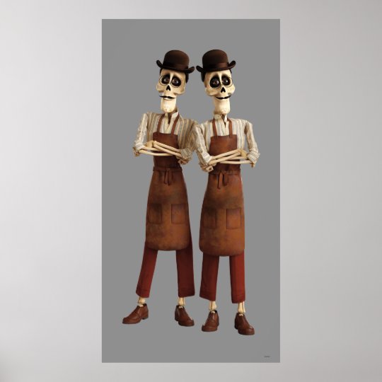 Disney Pixar Coco | Cool Twin Skeletons Poster | Zazzle.com