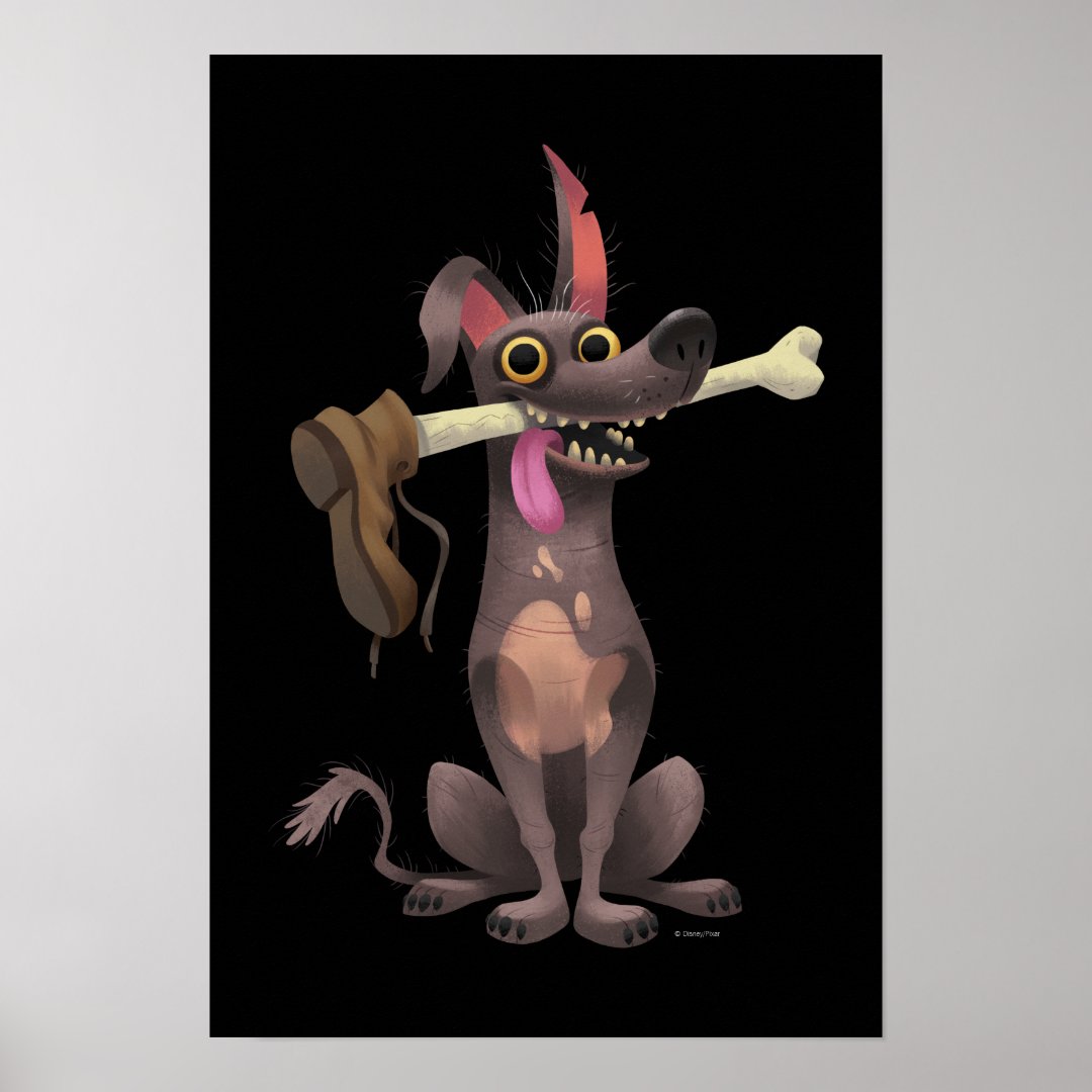 Disney Pixar Coco | Dante | Funny Bone with Shoe Poster | Zazzle