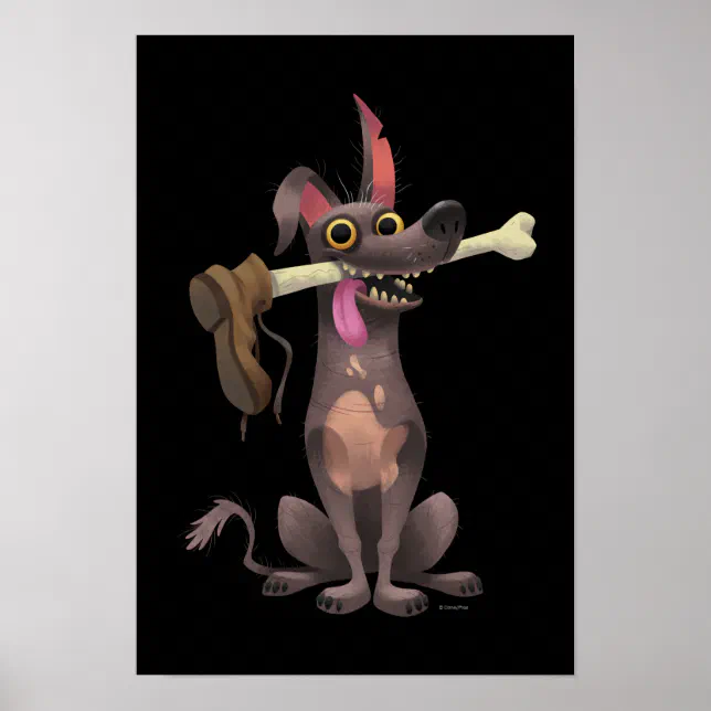 Disney Pixar Coco | Dante | Funny Bone with Shoe Poster | Zazzle