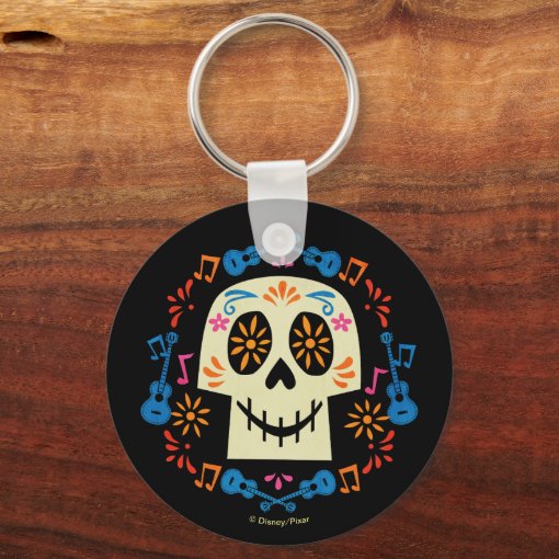 Disney Pixar Coco | Gothic Sugar Skull Keychain | Zazzle