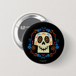 Disney Pixar Coco | Gothic Sugar Skull Pinback Button | Zazzle
