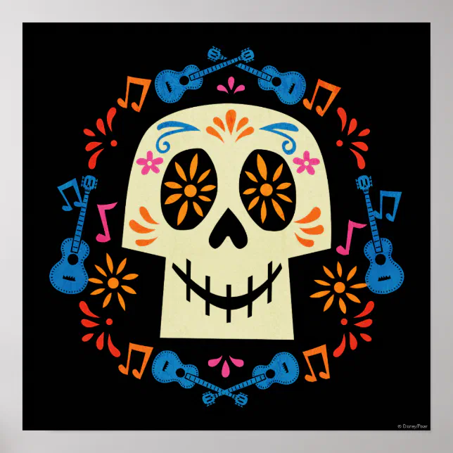 Disney Pixar Coco | Gothic Sugar Skull Poster | Zazzle