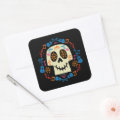 Disney Pixar Coco | Gothic Sugar Skull Square Sticker | Zazzle