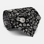 Disney Pixar Coco | Guitar & Rose Pattern Neck Tie | Zazzle