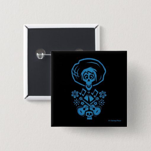 Disney Pixar Coco | Hector | Guitar Silhouette Pinback Button | Zazzle