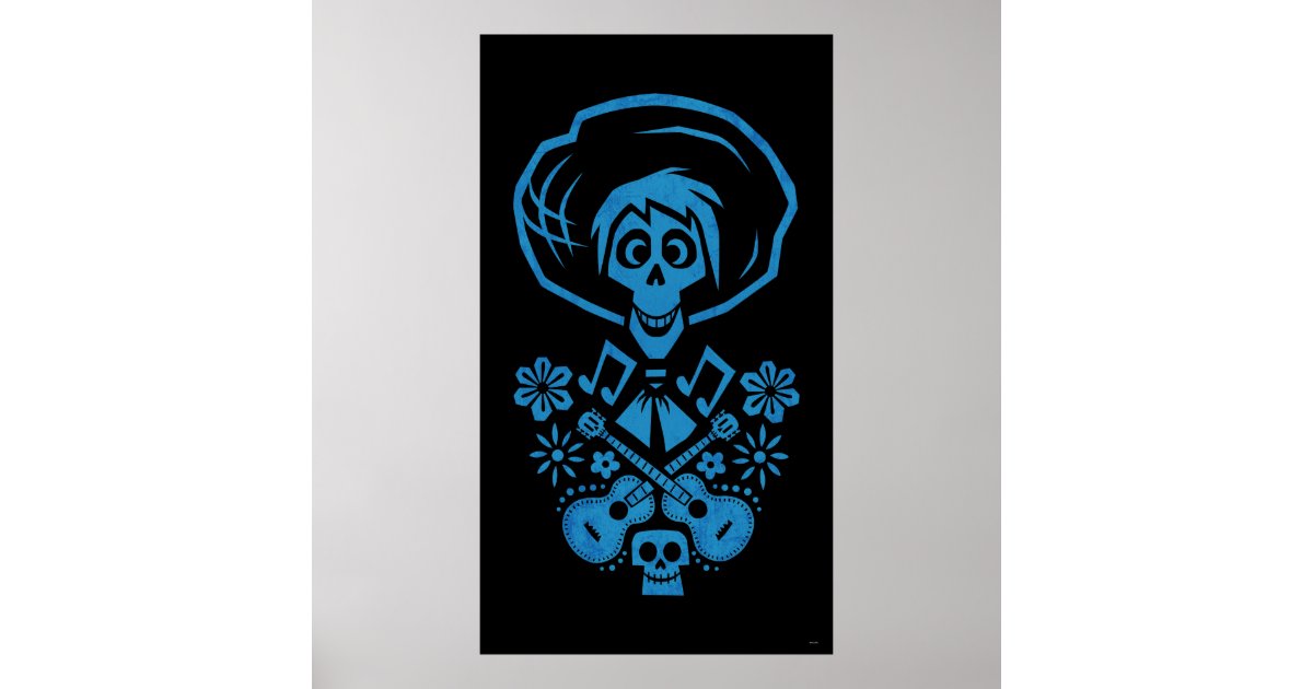 Disney Pixar Coco | Hector | Guitar Silhouette Poster | Zazzle