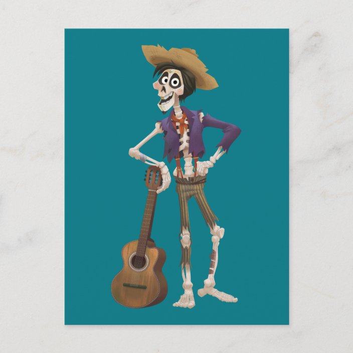Disney Pixar Coco | Hector | Standing with Guitar Postcard | Zazzle.com