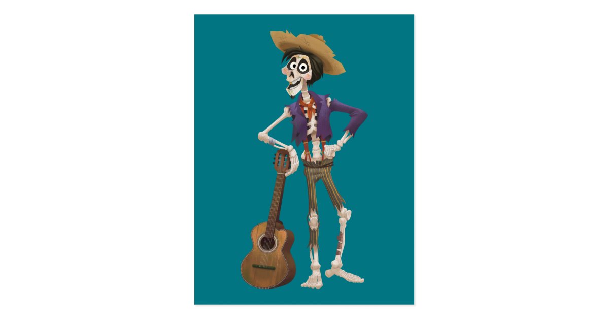 Disney Pixar Coco | Hector | Standing with Guitar Postcard | Zazzle.com