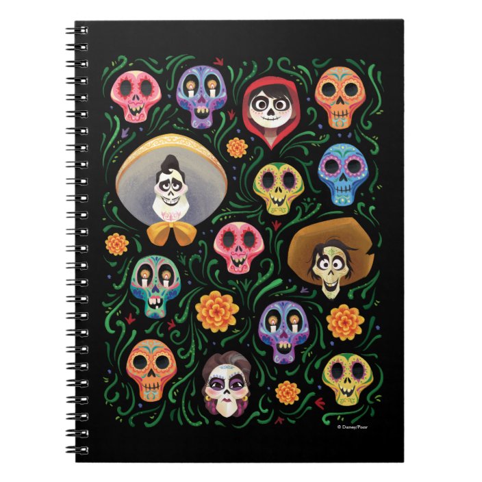 Disney Pixar Coco | Land of the Dead - Sugar Skull Notebook | Zazzle.com