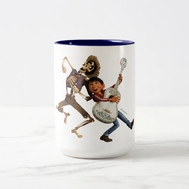 Disney Pixar Coco | Miguel | Dancing Friends Two-Tone Coffee Mug | Zazzle