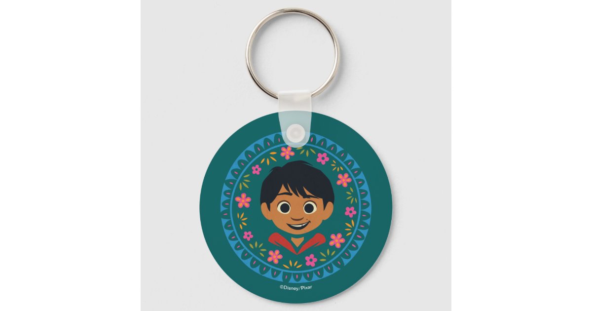Disney Pixar Coco | Miguel | Floral Graphic Keychain | Zazzle