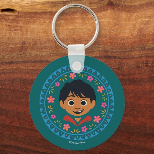 Disney Pixar Coco | Miguel | Floral Graphic Keychain | Zazzle