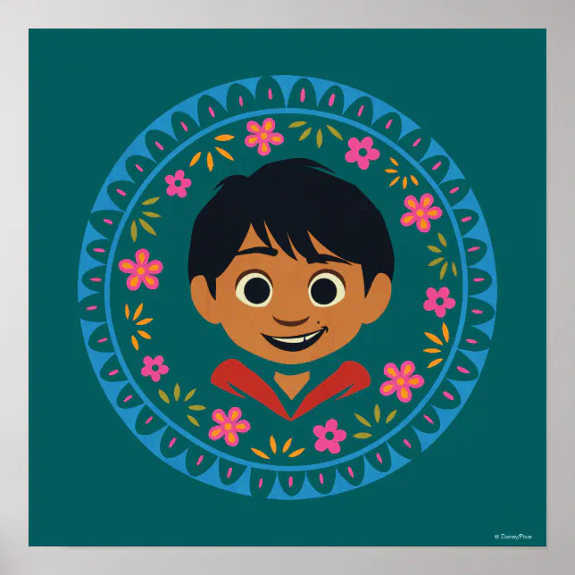 Disney Pixar Coco | Miguel | Floral Graphic Poster | Zazzle