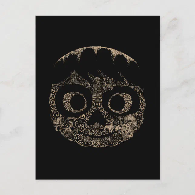 Disney Pixar Coco | Miguel | Ornate Skull Graphic Postcard | Zazzle