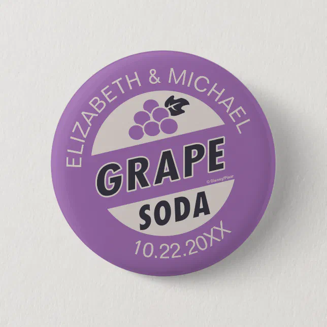 Disney Pixar Up Wedding | Grape Soda Button | Zazzle