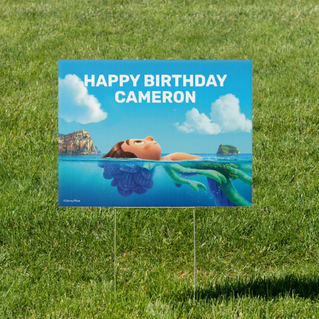 Disney Pixar's Luca Birthday Sign | Zazzle