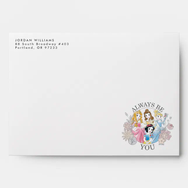 Disney Princess | Always Be You Envelope | Zazzle