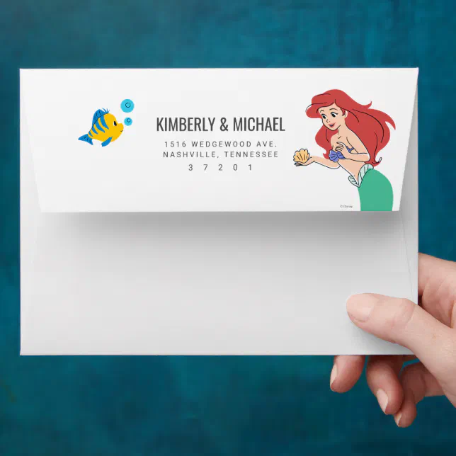 Disney Princess Ariel Birthday Envelope | Zazzle