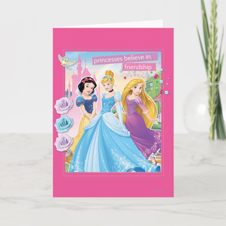 Disney Princess | Believe in Friendship Card | Zazzle