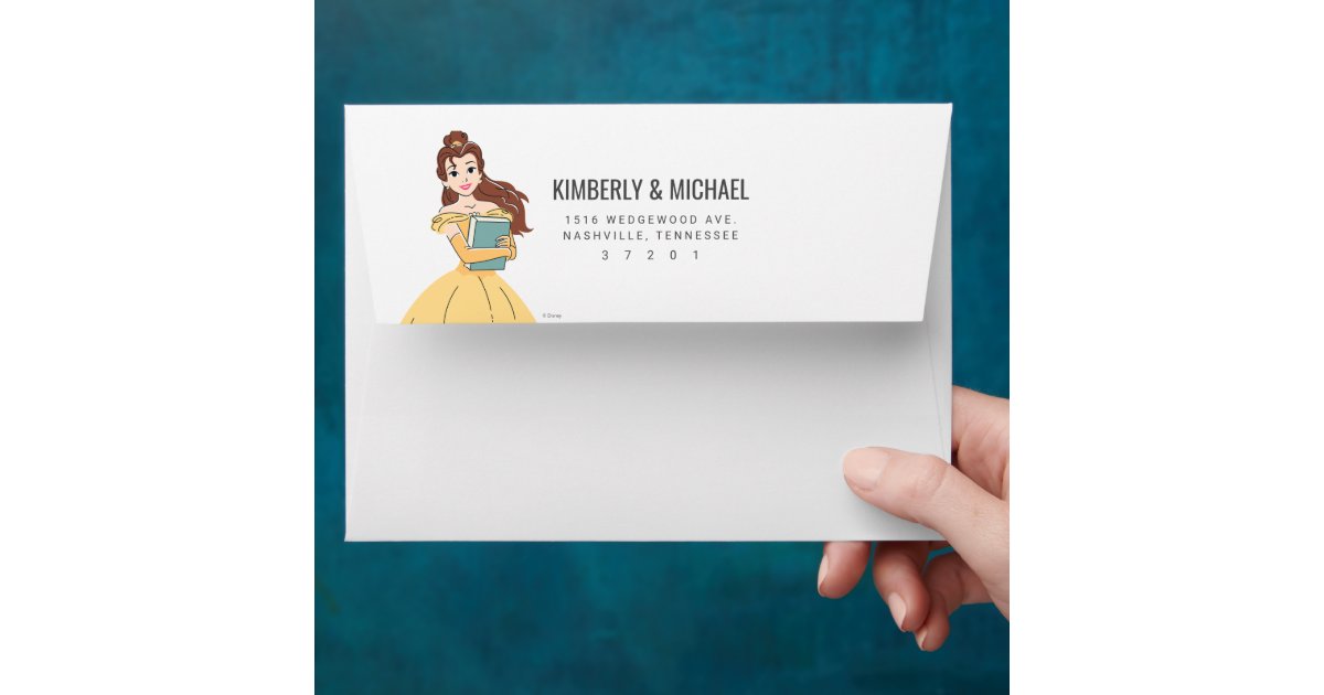 Disney Princess Belle Birthday Envelope | Zazzle