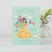 Disney Princess Belle l Girls Birthday Sleepover Invitation | Zazzle