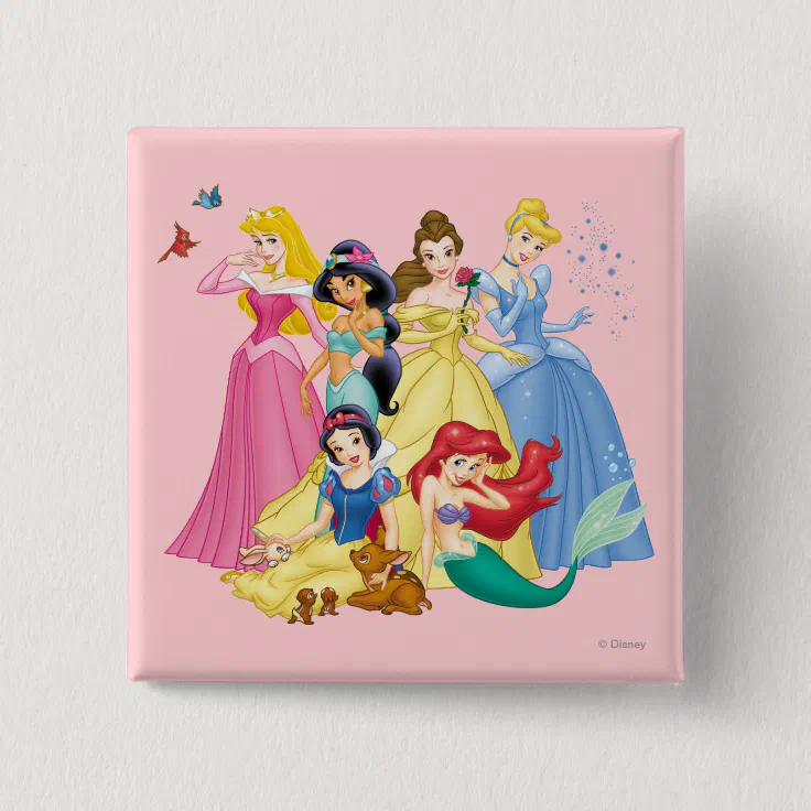 Disney Princess | Birds and Animals Button | Zazzle