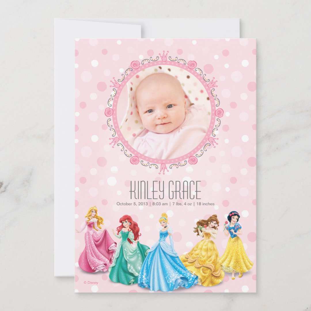 Disney Princess Birth Announcement | Zazzle