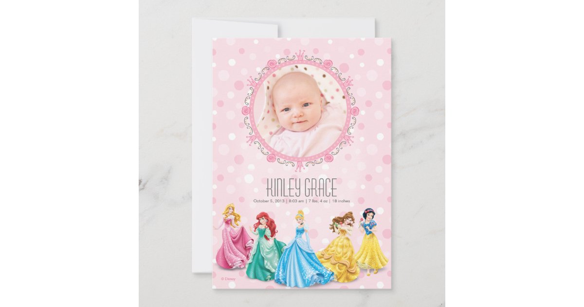 Disney Princess Birth Announcement | Zazzle