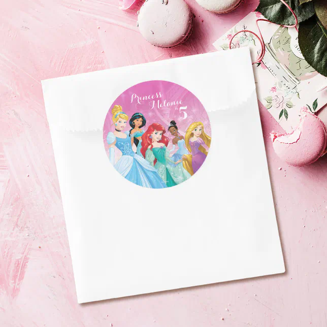 Disney Princess | Birthday Classic Round Sticker | Zazzle