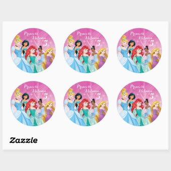 Disney Princess | Birthday Classic Round Sticker | Zazzle