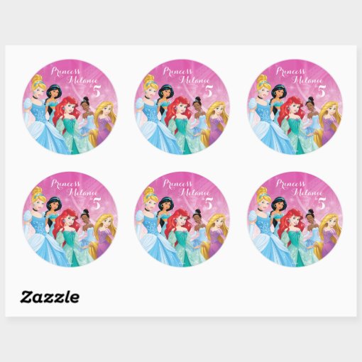 Disney Princess | Birthday Classic Round Sticker | Zazzle