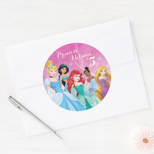 Disney Princess | Birthday Classic Round Sticker | Zazzle