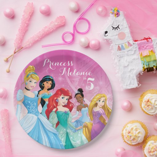 Disney Princess | Birthday Paper Plates | Zazzle