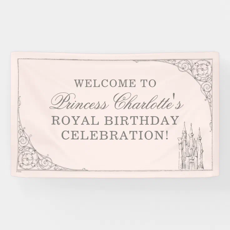 Disney Princess Castle | Fairy Tale Birthday Banner | Zazzle