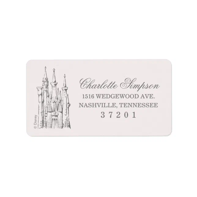 Disney Princess Castle | Fairy Tale Birthday Label | Zazzle