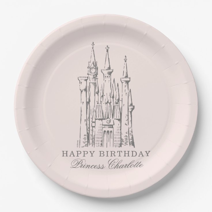 Disney Princess Castle | Fairy Tale Birthday Paper Plates | Zazzle