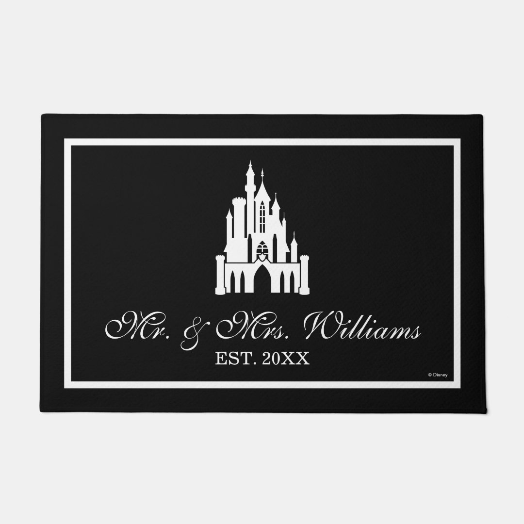 Disney Princess Castle Family Name And Date Doormat Zazzle Disney Princess Castle Family Name And Date Doormat Zazzle