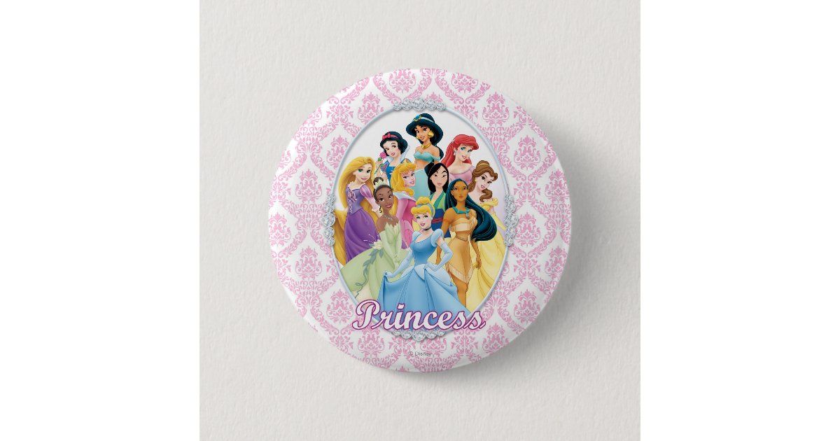 Disney Princess | Cinderella Featured Center Button | Zazzle